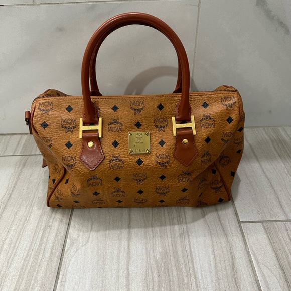 MCM | Bags | Mcm Viestos Large Cognac Boston | Poshmark